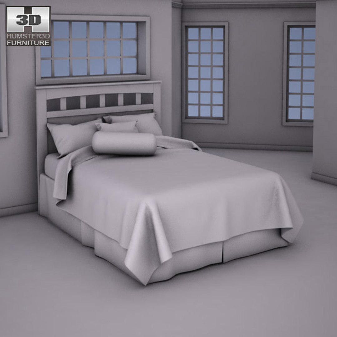 ashley benjamin bed - 3d obj