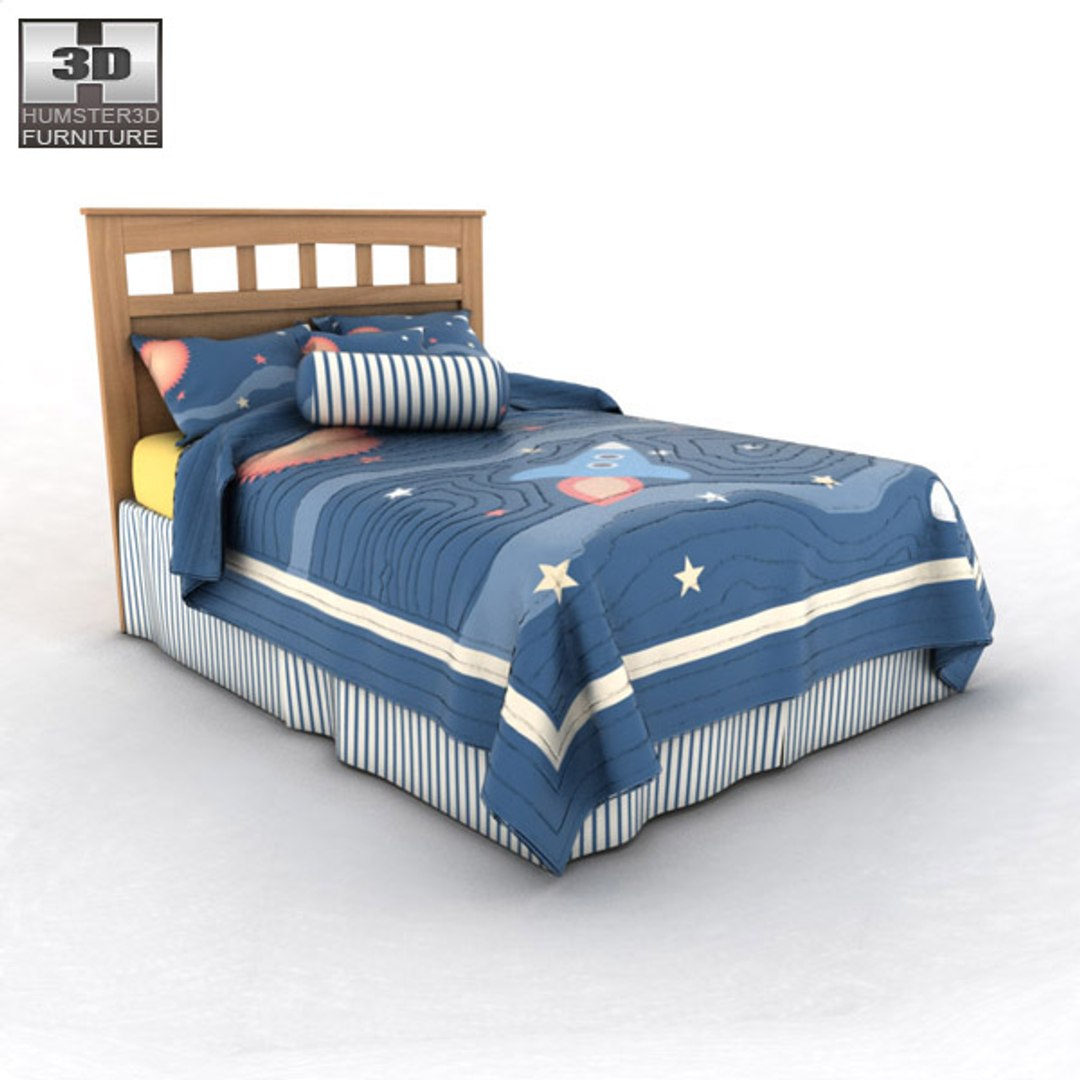 ashley benjamin bed - 3d obj