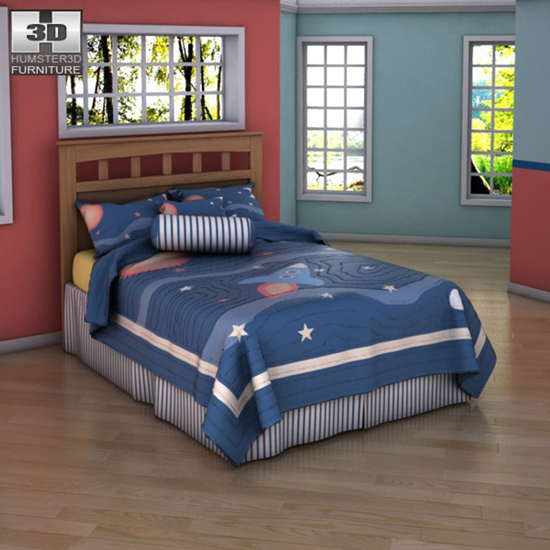 ashley benjamin bed - 3d obj