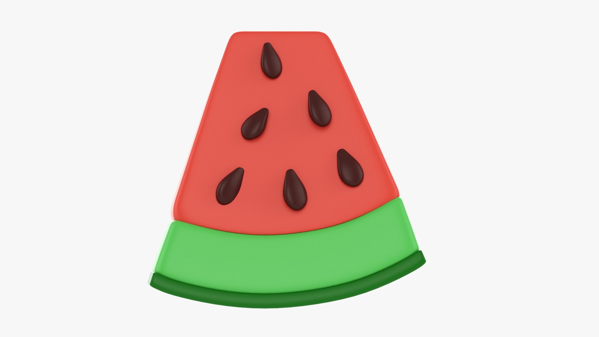 3D Stylized Watermelon Piece - TurboSquid 1733140