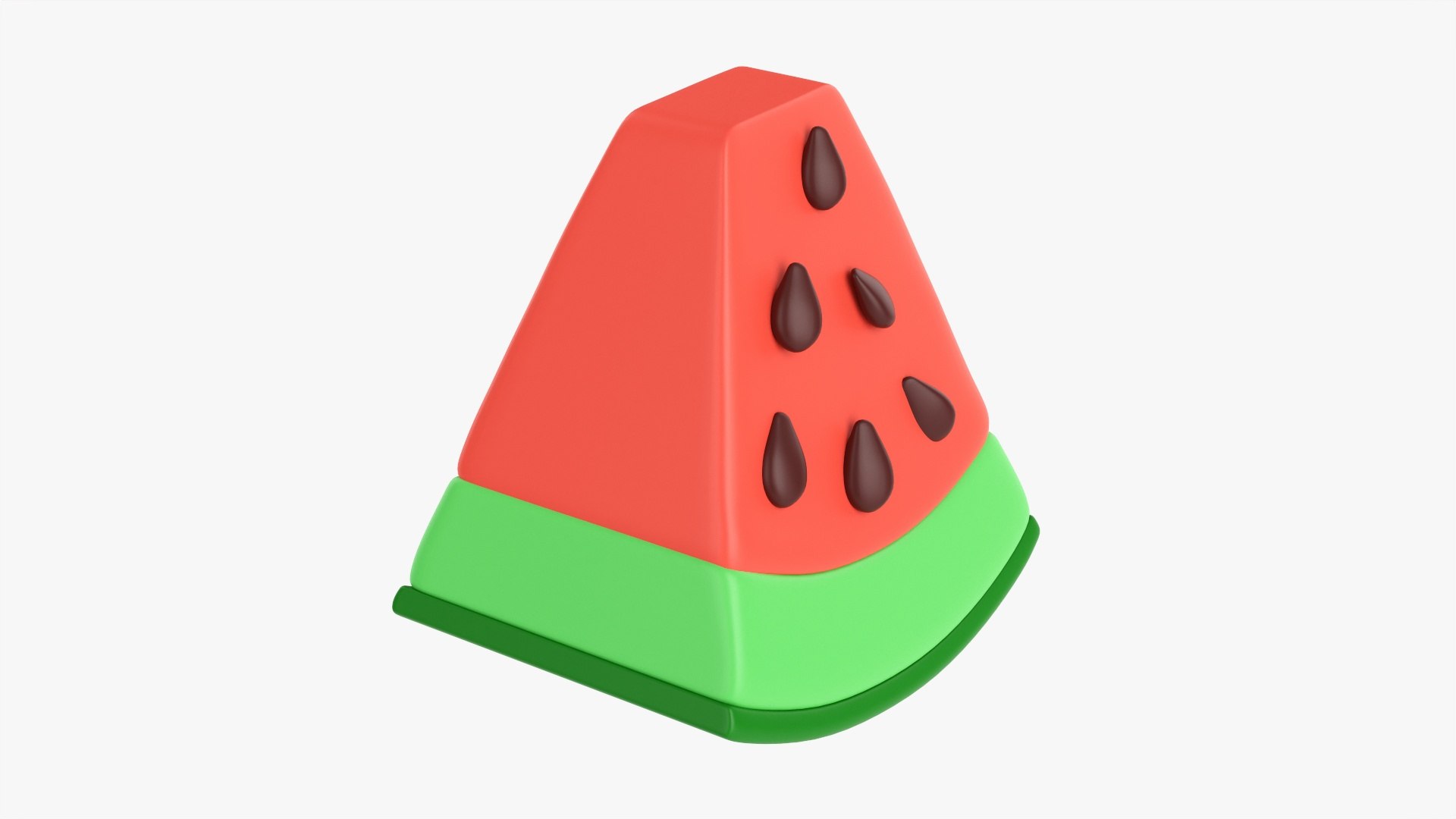 3D Stylized Watermelon Piece - TurboSquid 1733140