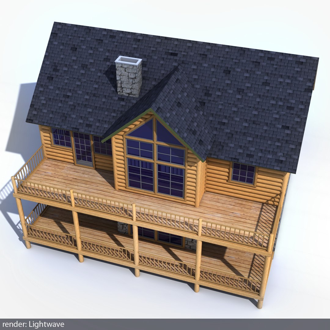 3d model log house