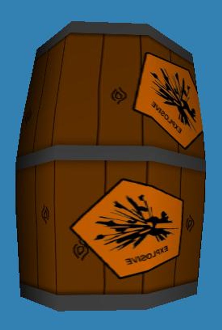 3d Model Explosive Barrel