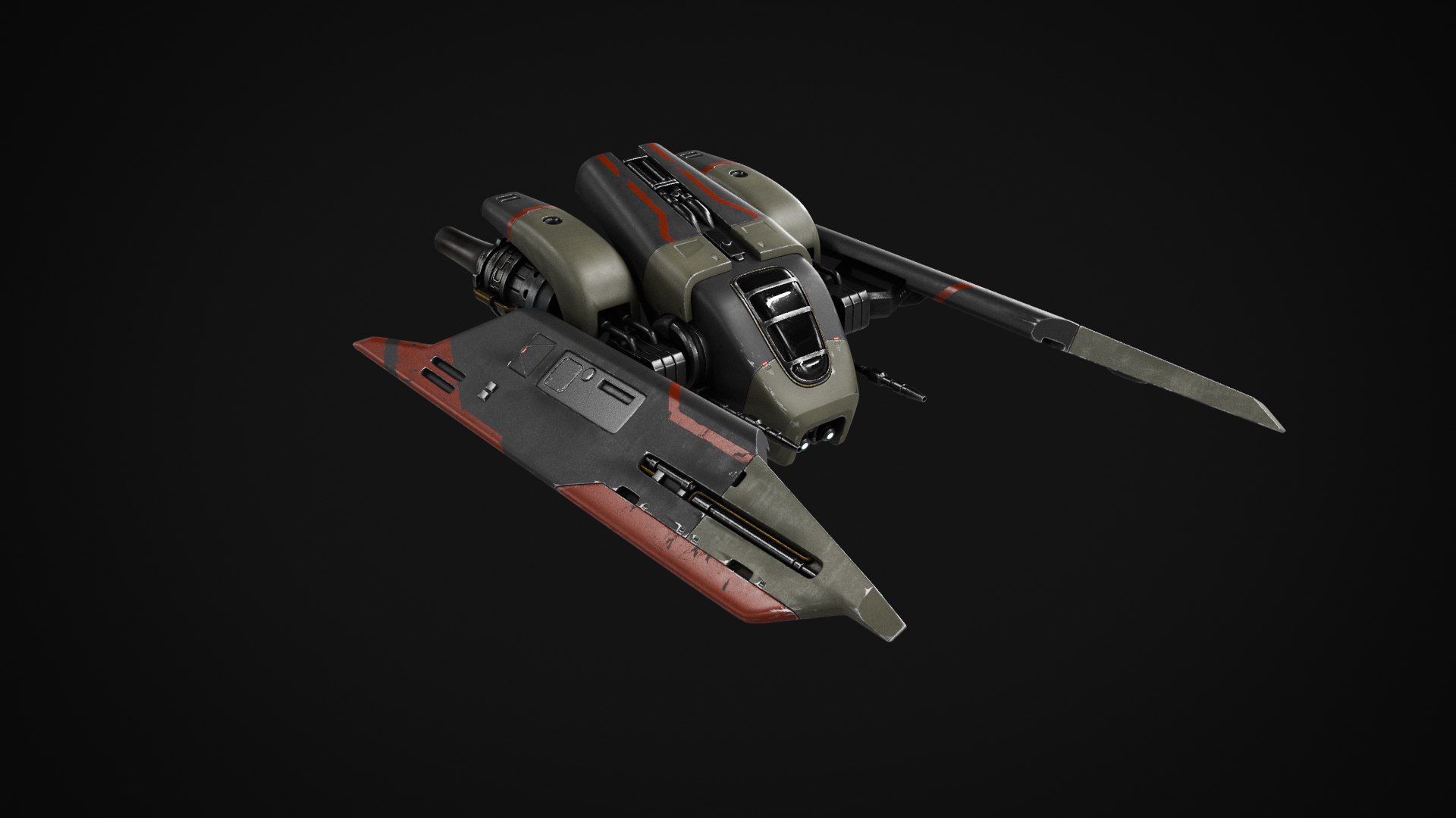 Spaceship No Cockpit 3D Model - TurboSquid 2243210