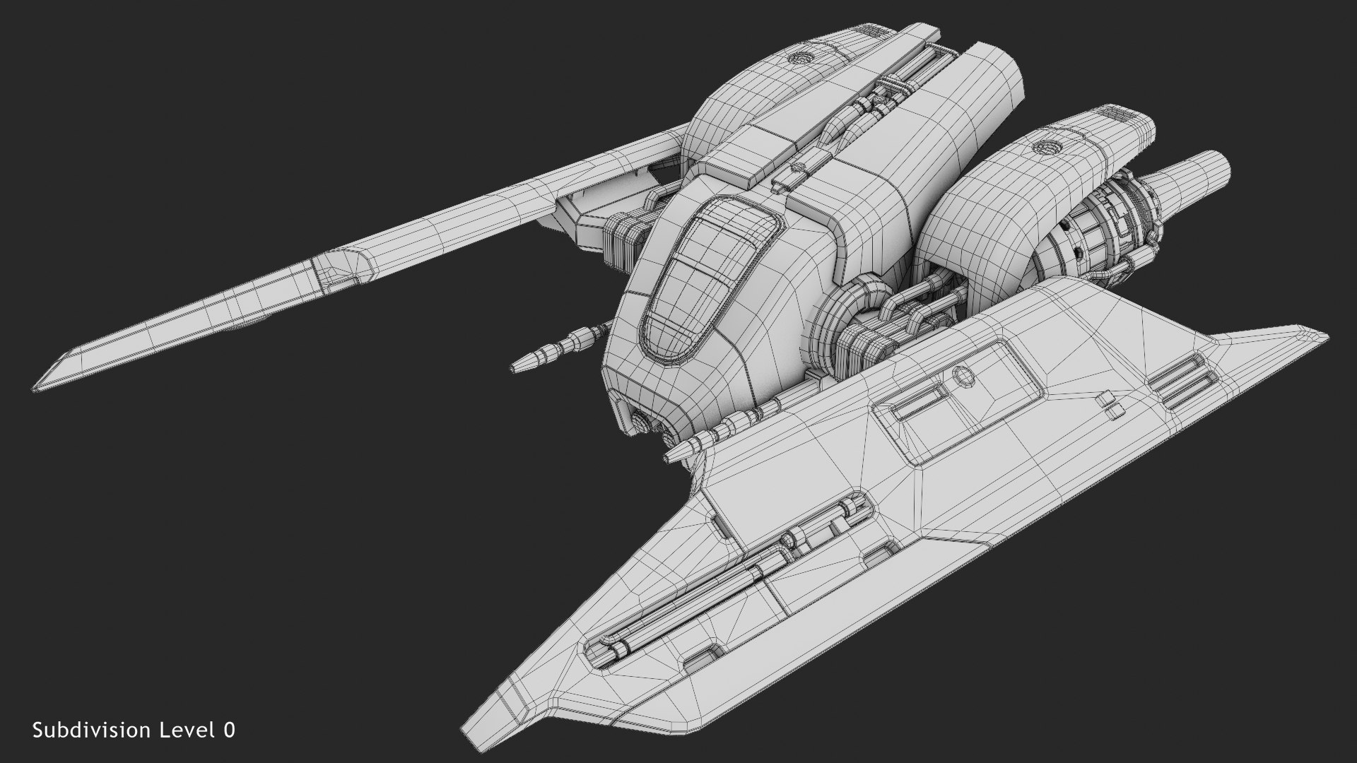 Spaceship No Cockpit 3D Model - TurboSquid 2243210