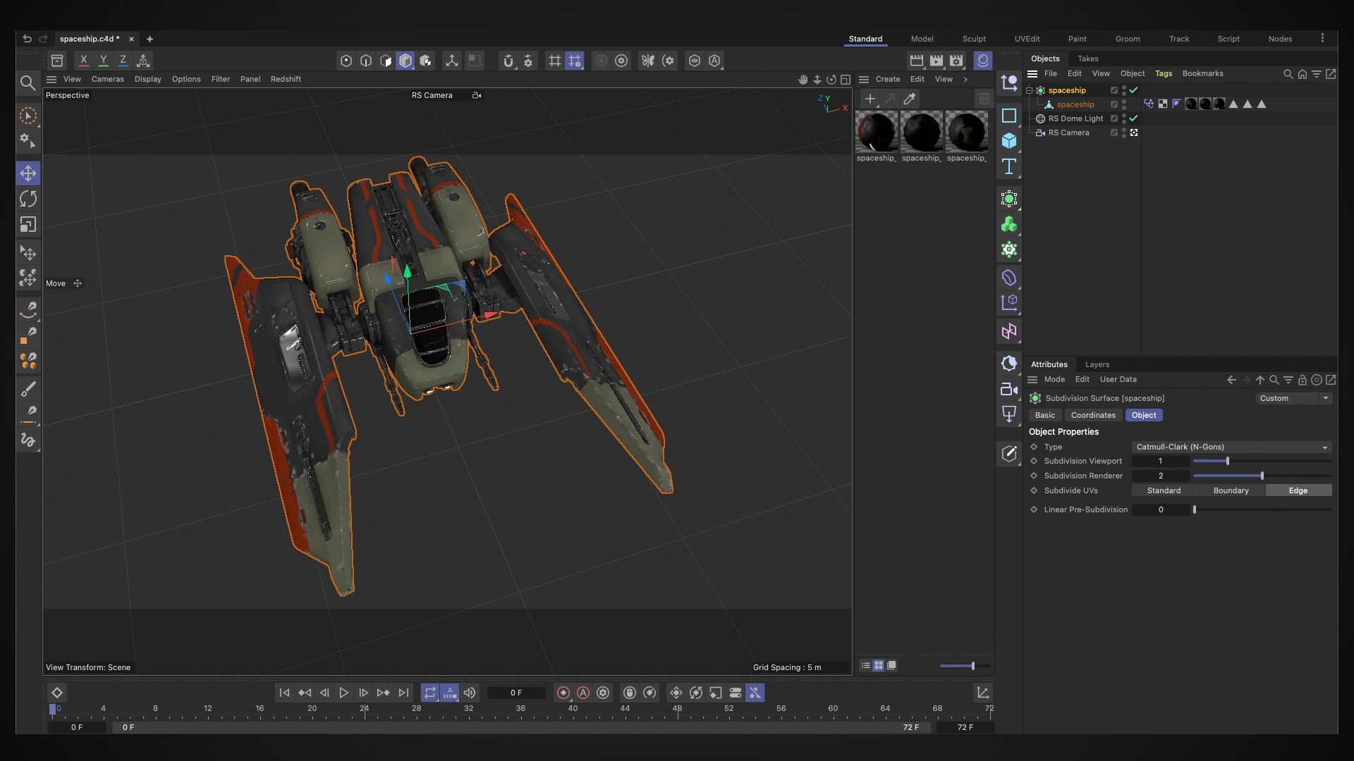 Spaceship No Cockpit 3D Model - TurboSquid 2243210