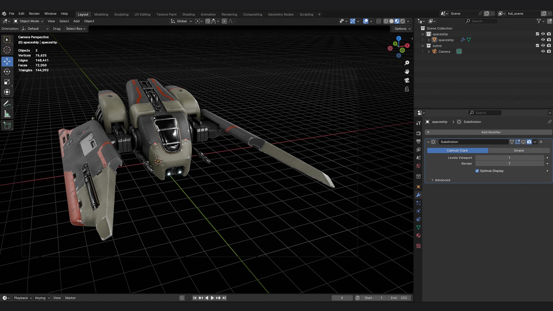 Spaceship No Cockpit 3D Model - TurboSquid 2243210