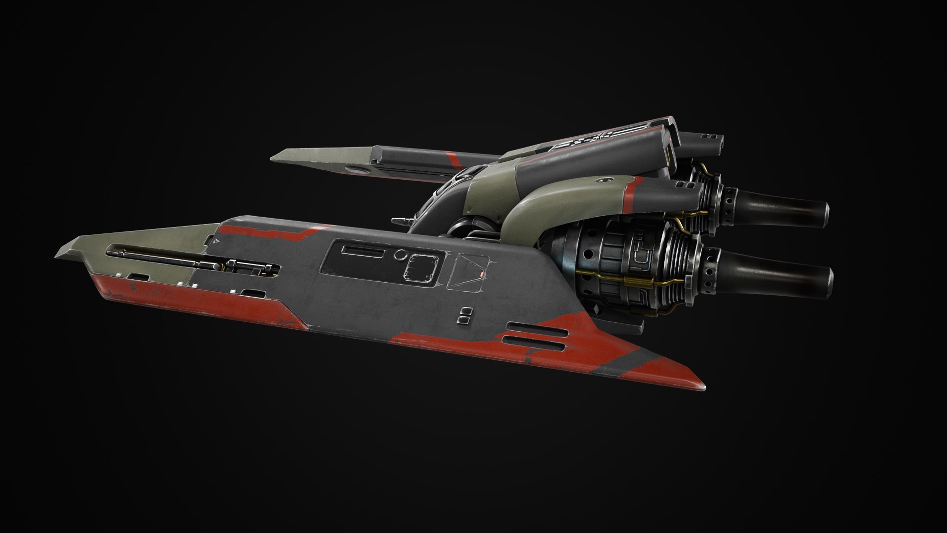 Spaceship No Cockpit 3D Model - TurboSquid 2243210