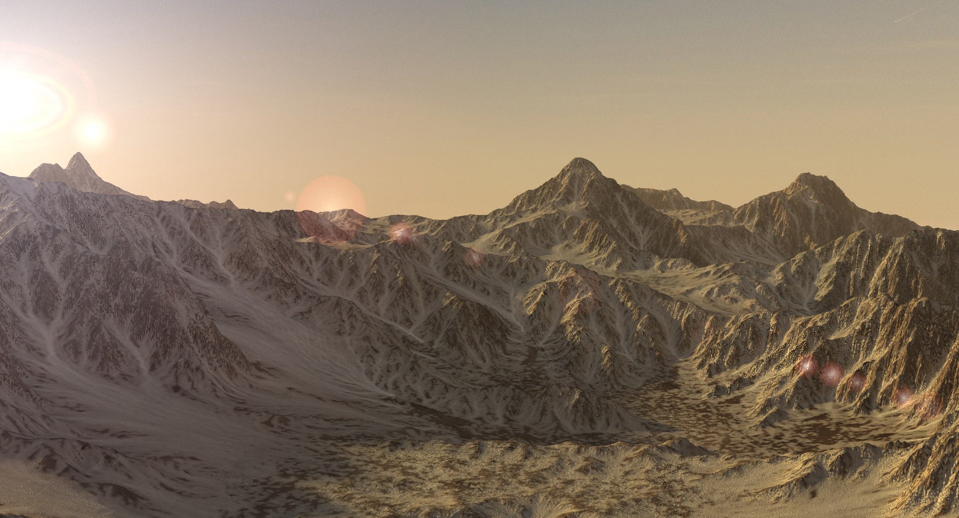 Mountain Range Landscape Terrain 3d Model