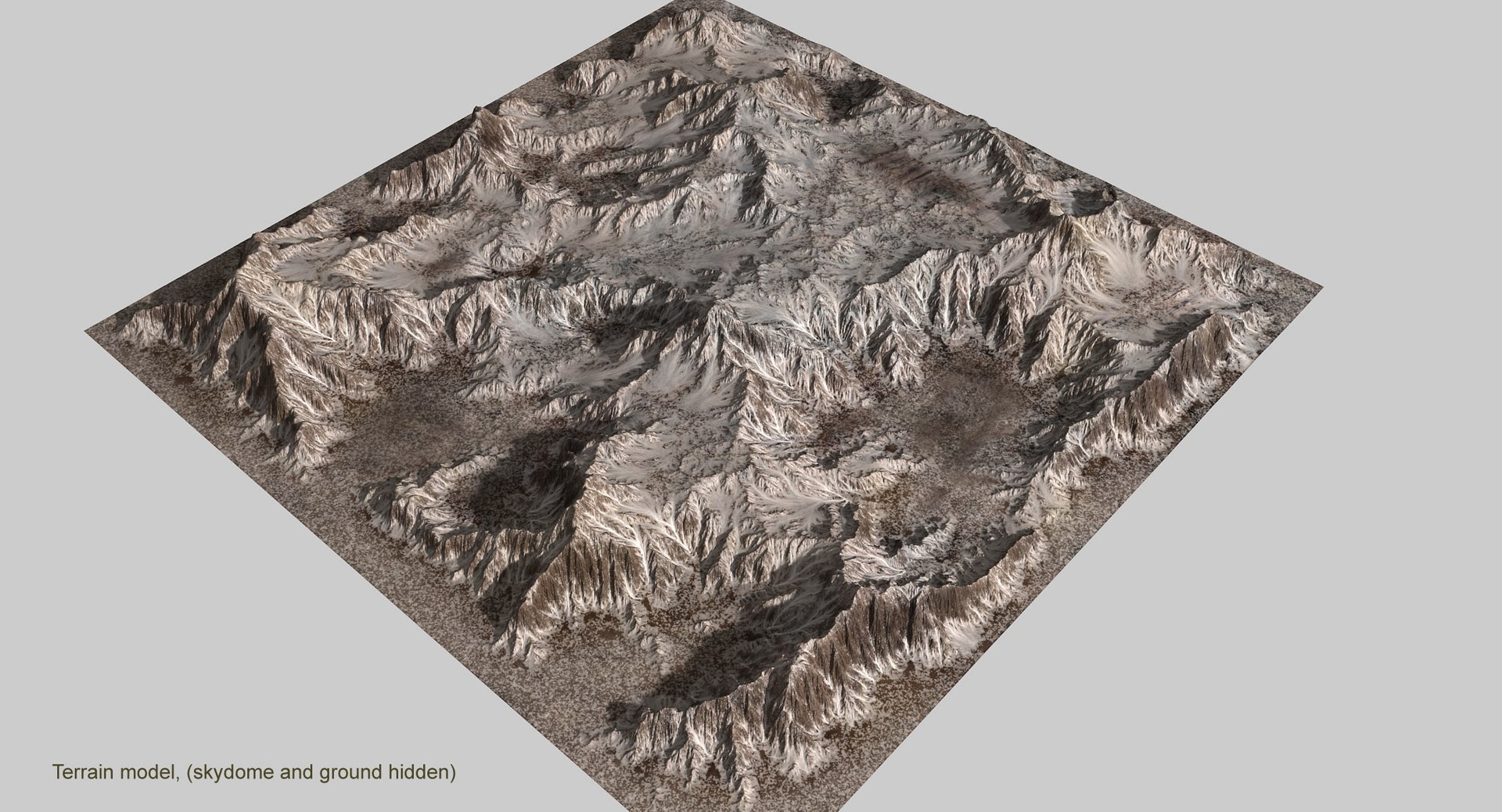 Mountain Range Landscape Terrain 3d Model