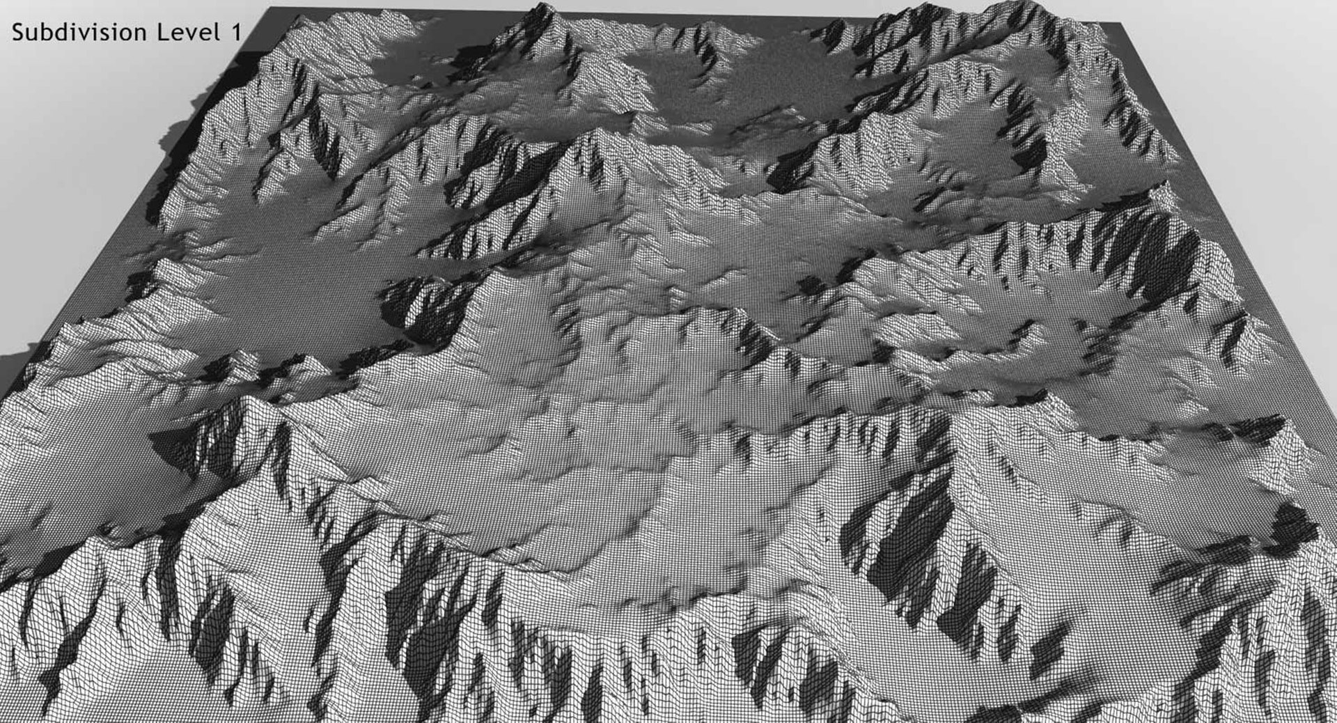 Mountain Range Landscape Terrain 3d Model