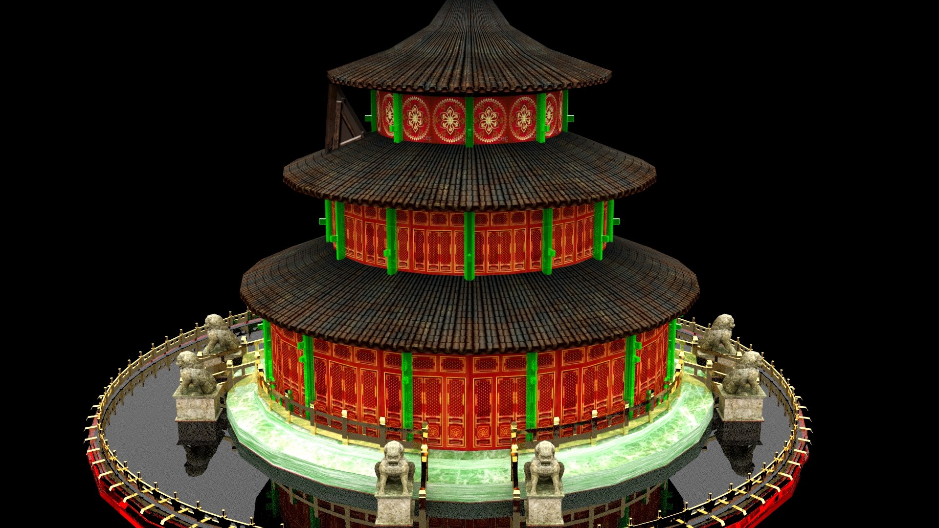 3D Chinese Ancient Tower - TurboSquid 2065822