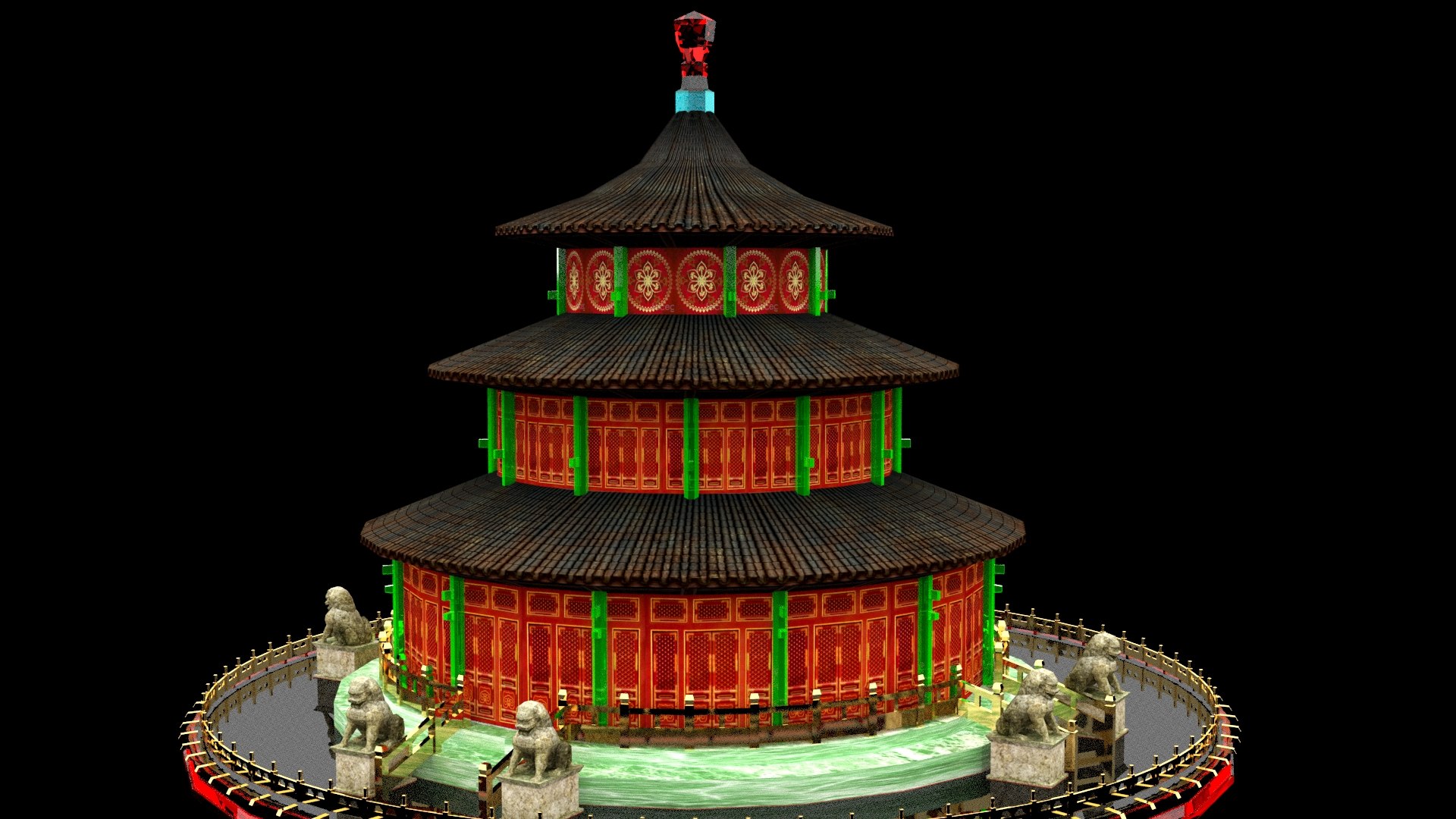 3D Chinese Ancient Tower - TurboSquid 2065822