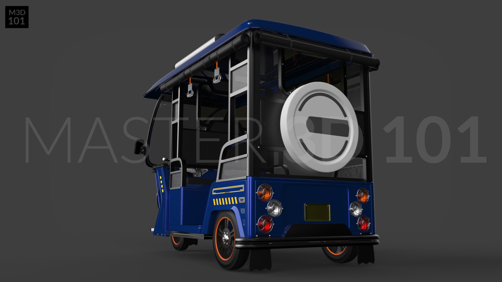 3D E Electric Rikshaw - TurboSquid 1578402