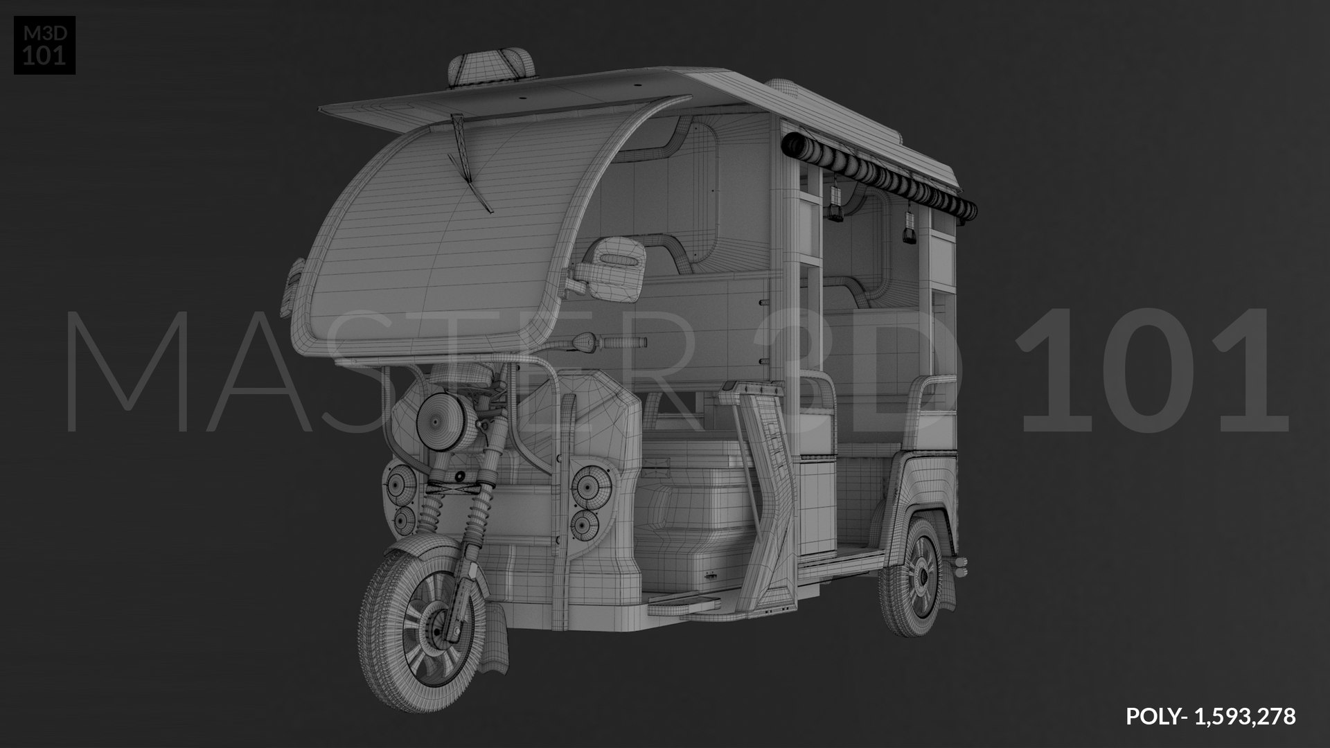 3D E Electric Rikshaw - TurboSquid 1578402