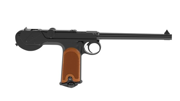 3D borchardt semi-automatic pistol model - TurboSquid 1703400