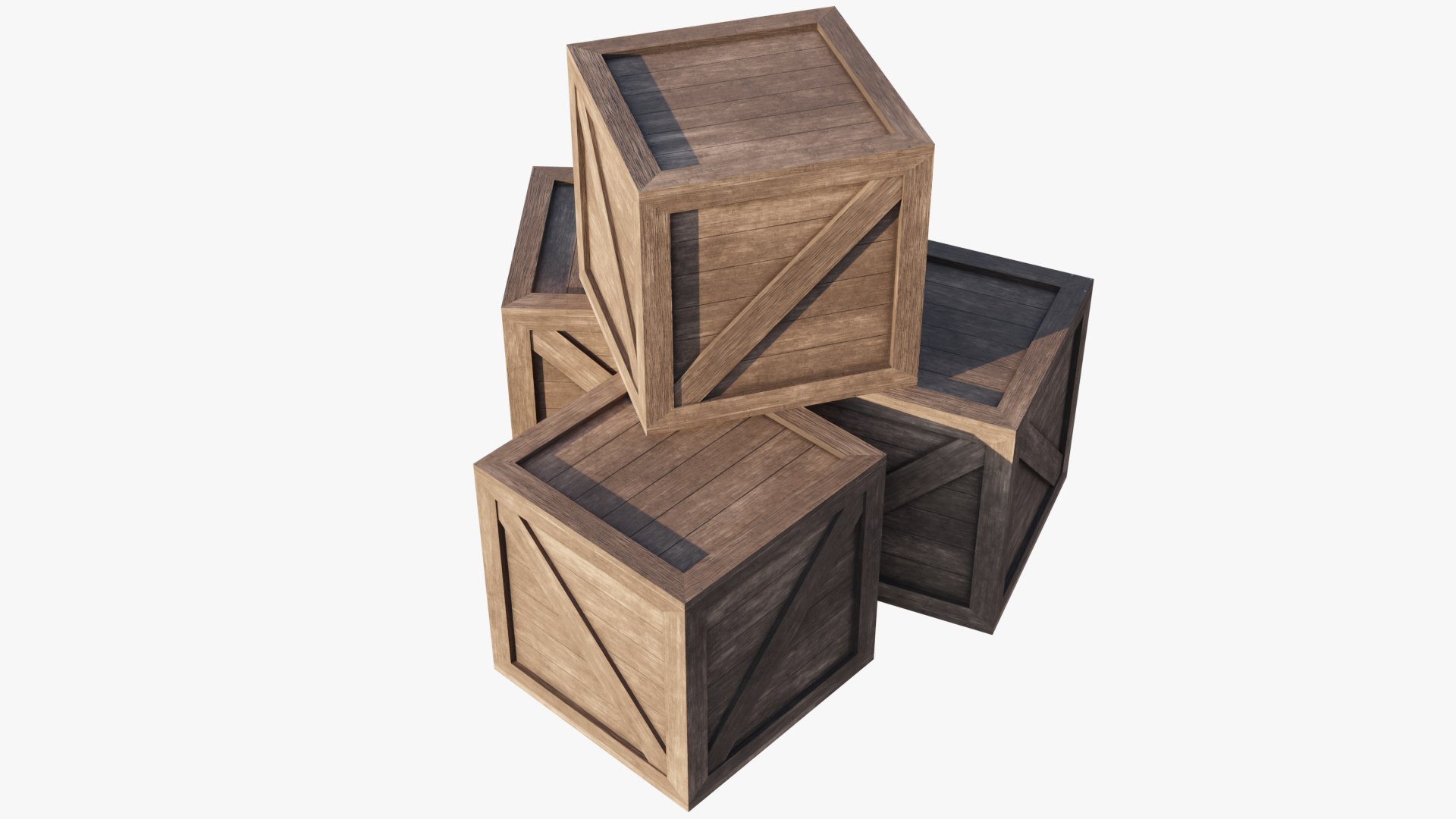 Wooden Crate Low-poly Pbr Game-ready 3D - TurboSquid 1749354