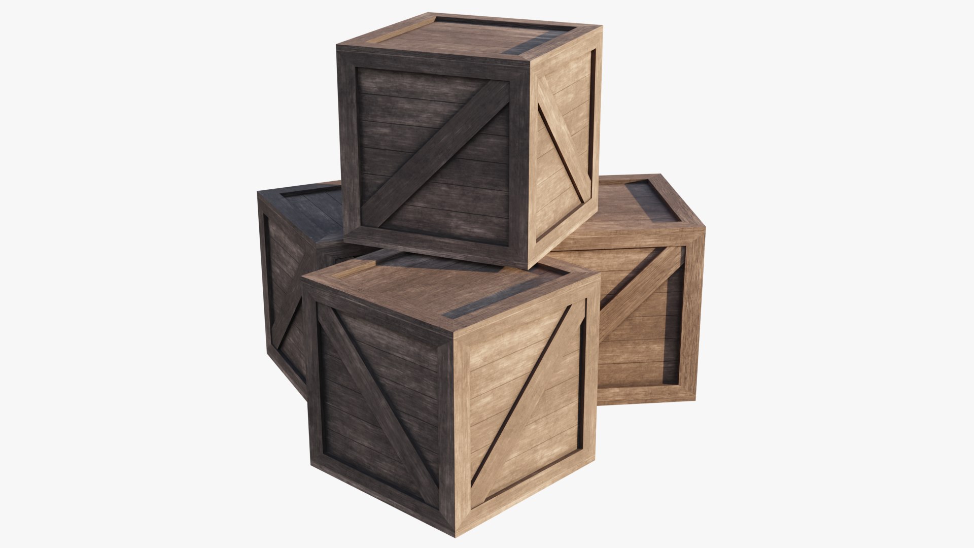 Wooden Crate Low-poly Pbr Game-ready 3D - TurboSquid 1749354