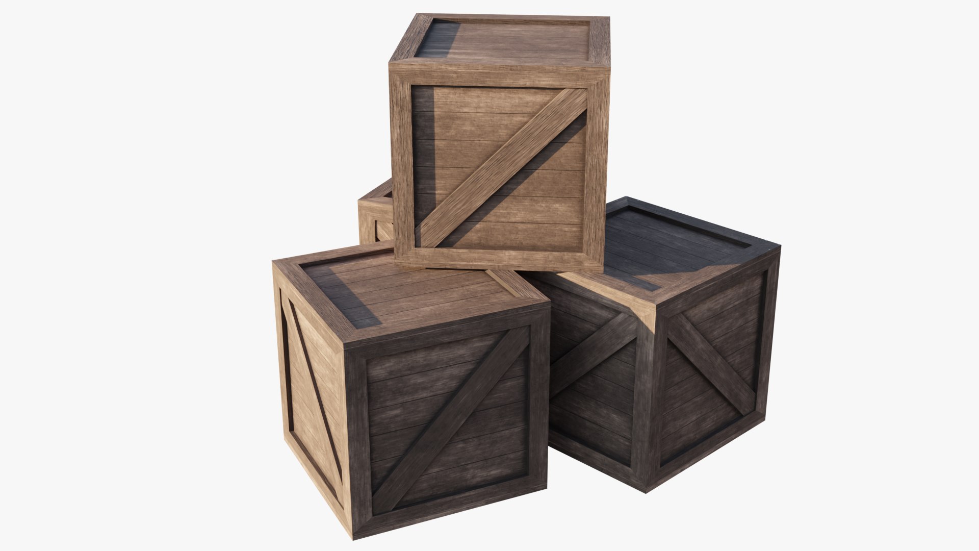 Wooden Crate Low-poly Pbr Game-ready 3D - TurboSquid 1749354