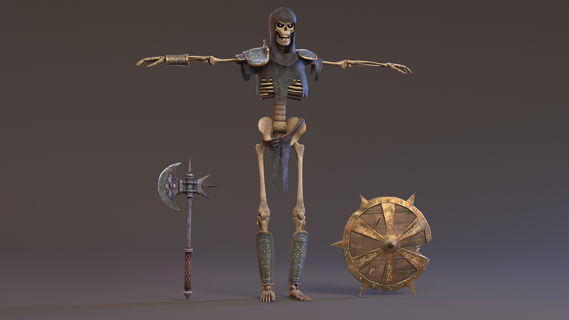 Skeleton Warrior Model - TurboSquid 2408393