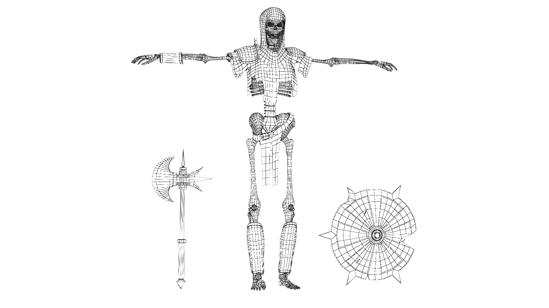 Skeleton Warrior Model - TurboSquid 2408393