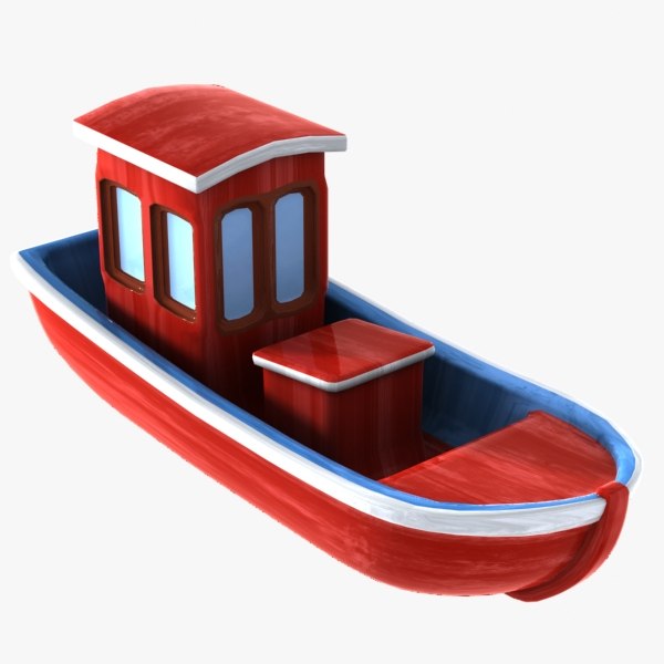 cartoon boat toon 3d max