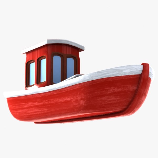 cartoon boat toon 3d max