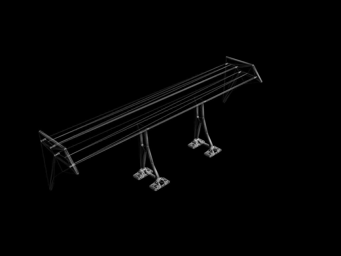 Spoiler Downforce Cars 3d Obj