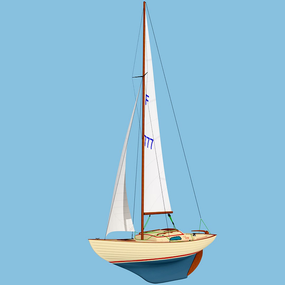 Sailing Yacht Folkboat Boat 3ds