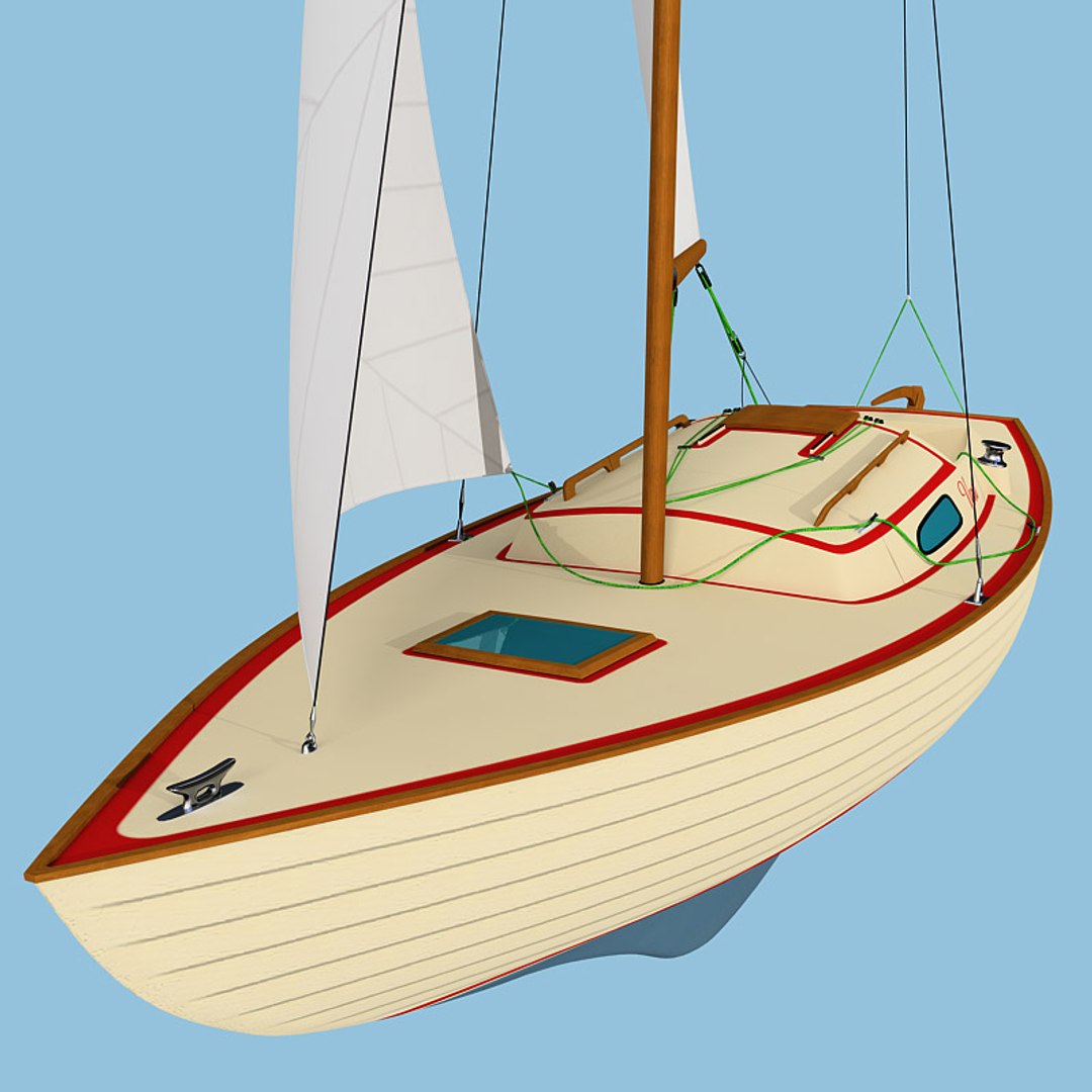 Sailing Yacht Folkboat Boat 3ds