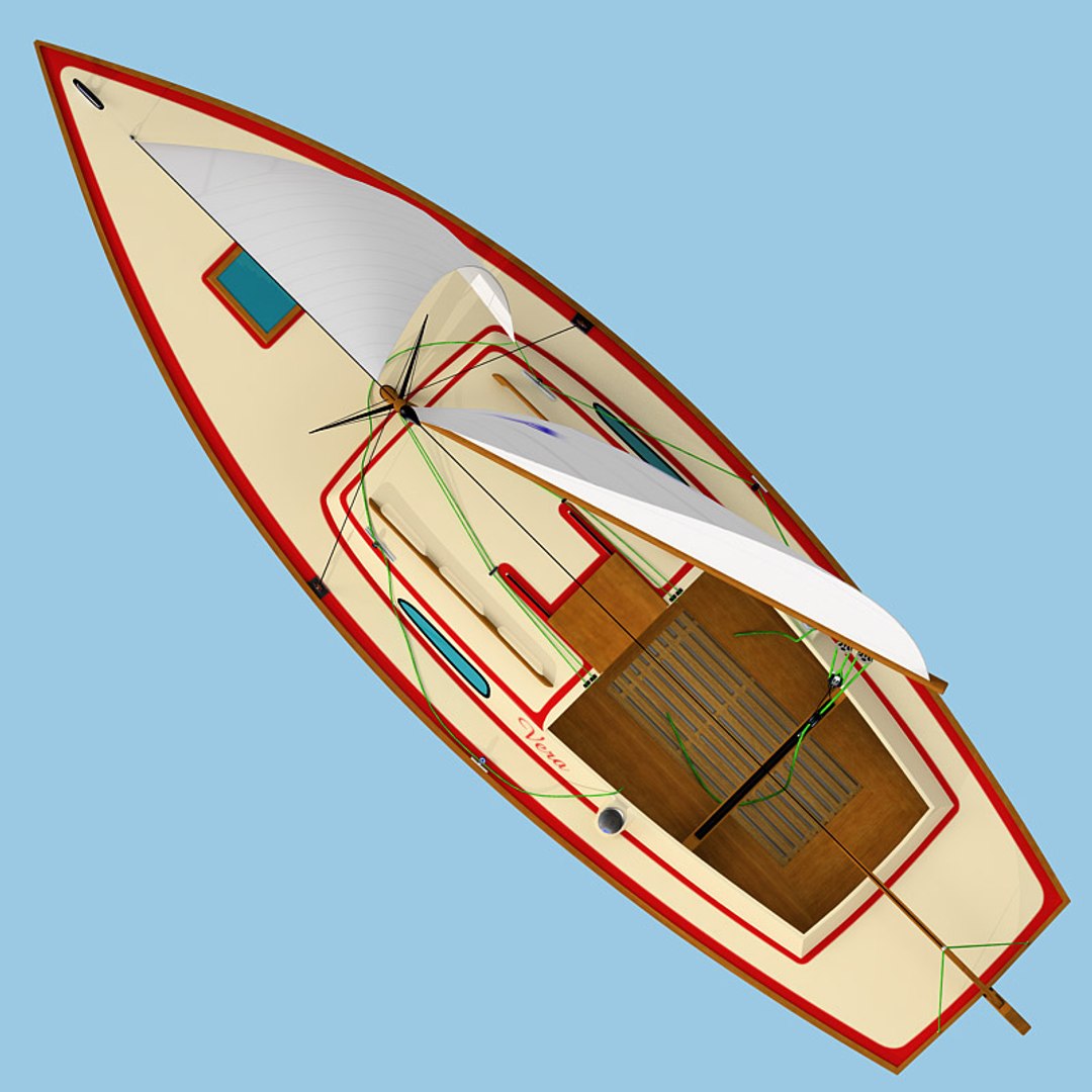Sailing Yacht Folkboat Boat 3ds