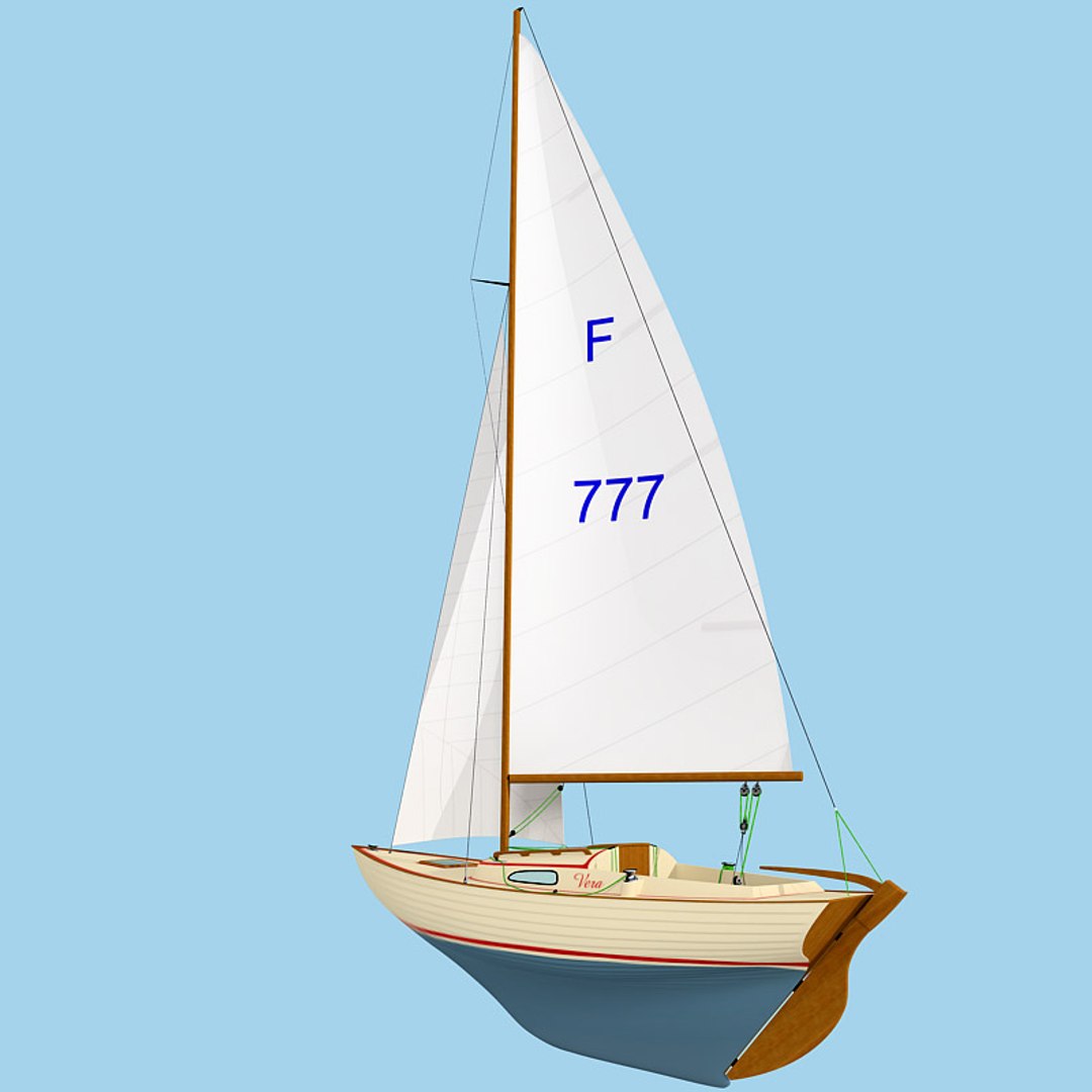 Sailing Yacht Folkboat Boat 3ds