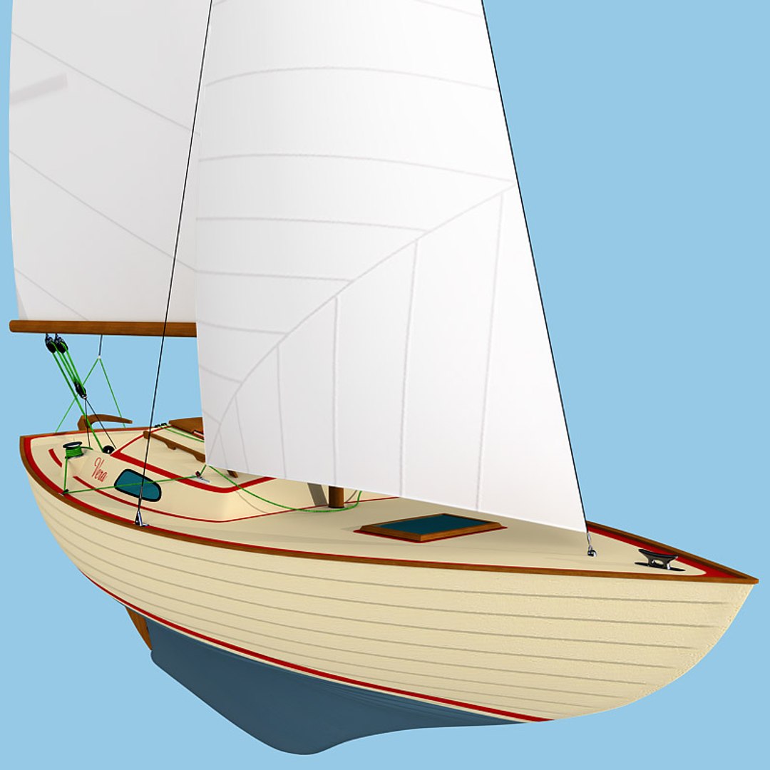 Sailing Yacht Folkboat Boat 3ds