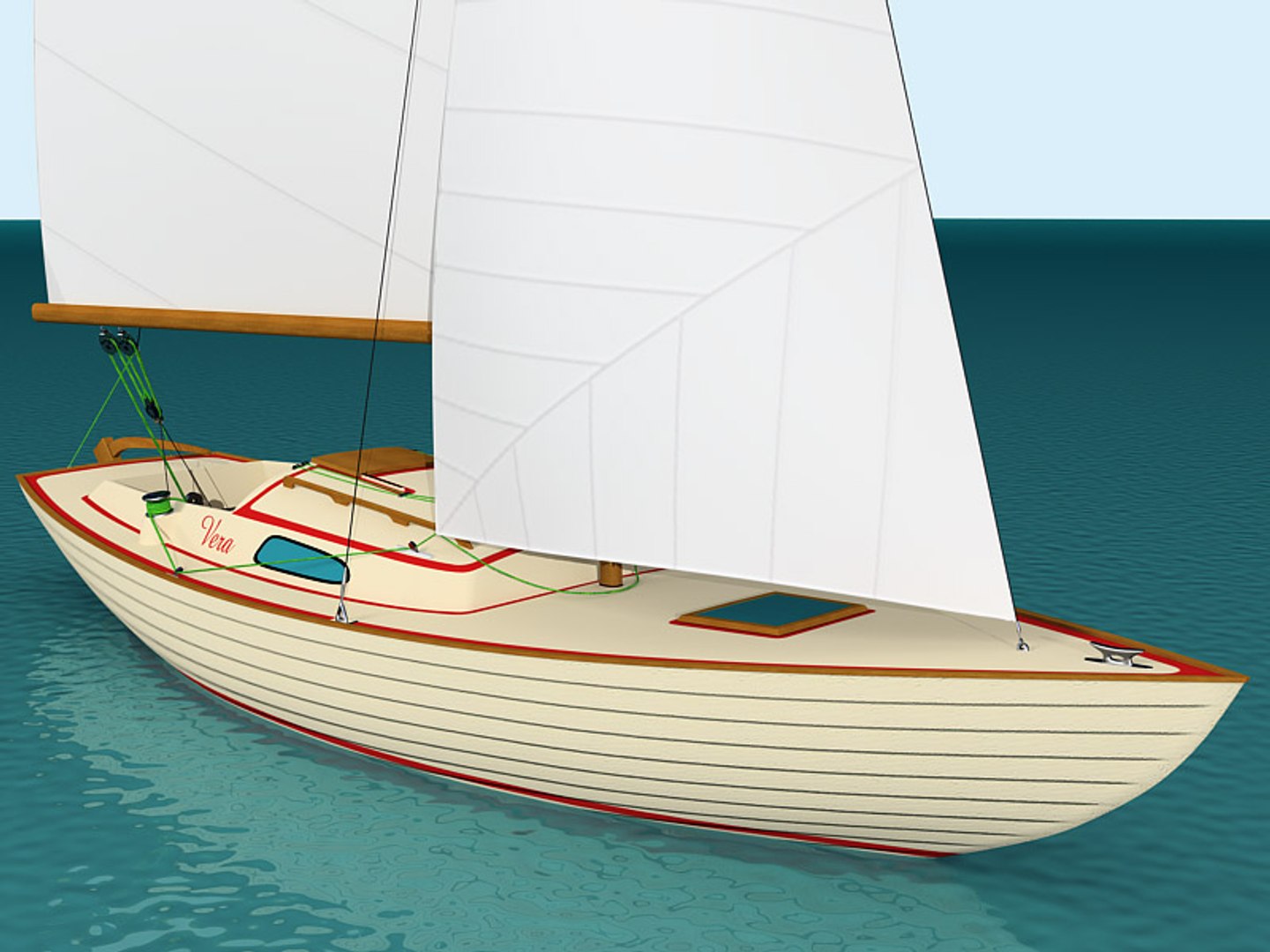 Sailing Yacht Folkboat Boat 3ds