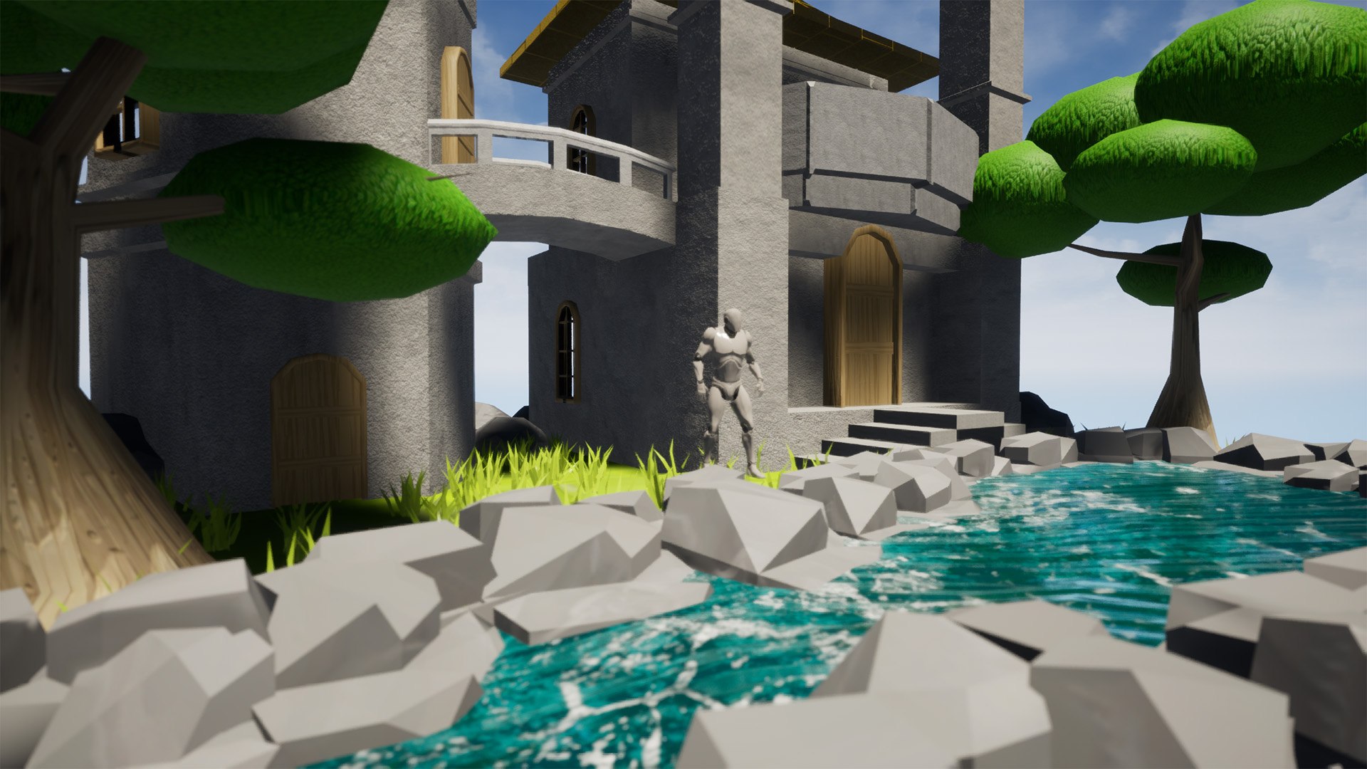 Floating Castle Island Model - TurboSquid 2268282