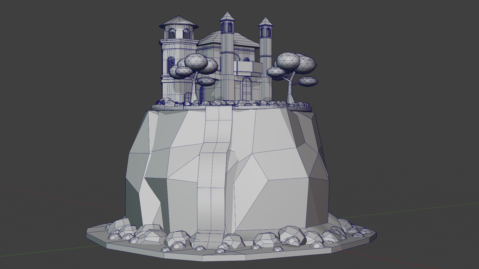 Game Ready Floating Castle Island Model - TurboSquid 2268282