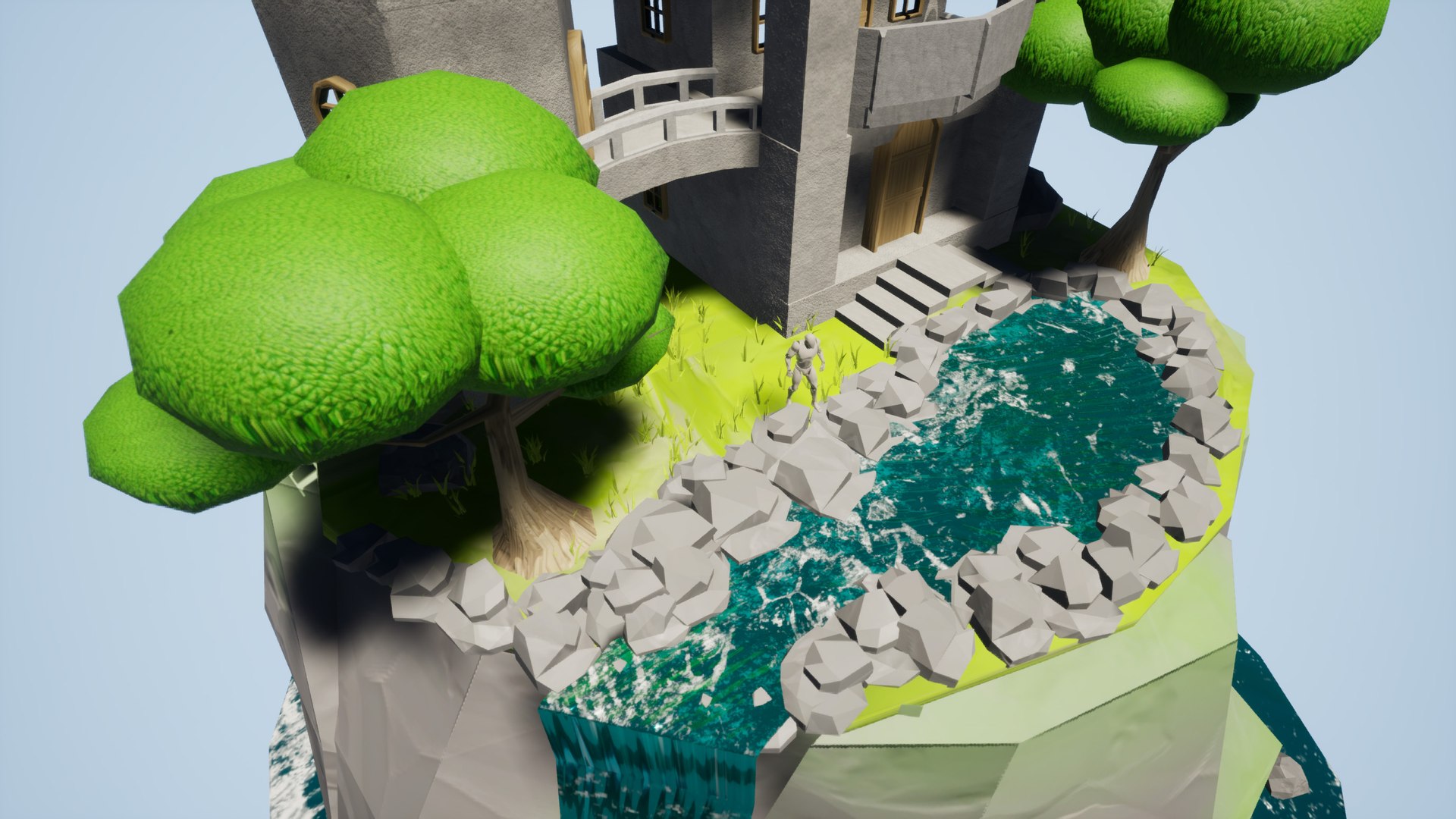 Floating Castle Island Model - TurboSquid 2268282