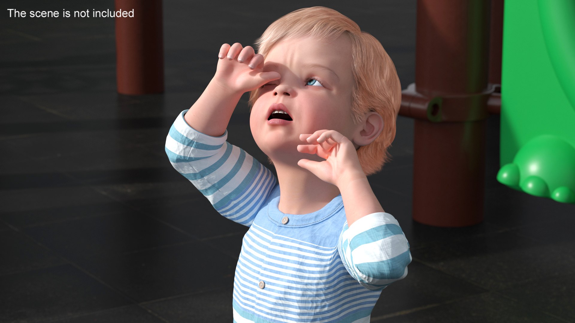 3D Baby In Summer Strolling Clothes Rigged For Maya - TurboSquid 2284285