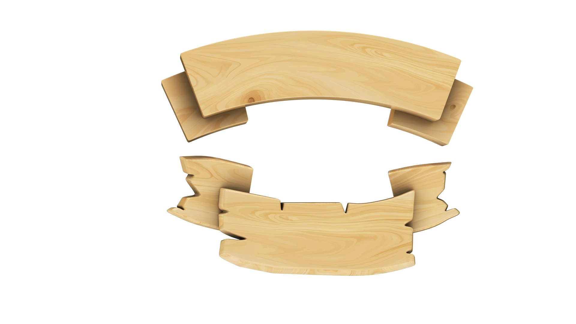 Wooden Banner And Guidance Sighboard Collection 3D Model - TurboSquid ...