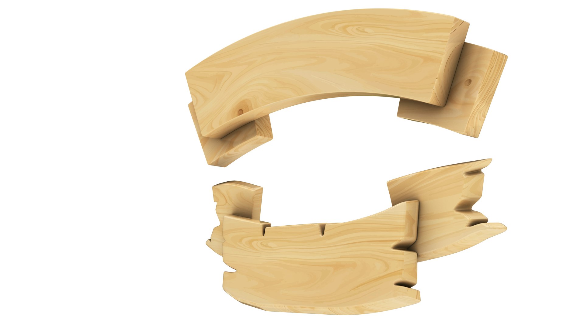 Wooden Banner And Guidance Sighboard Collection 3D Model - TurboSquid ...