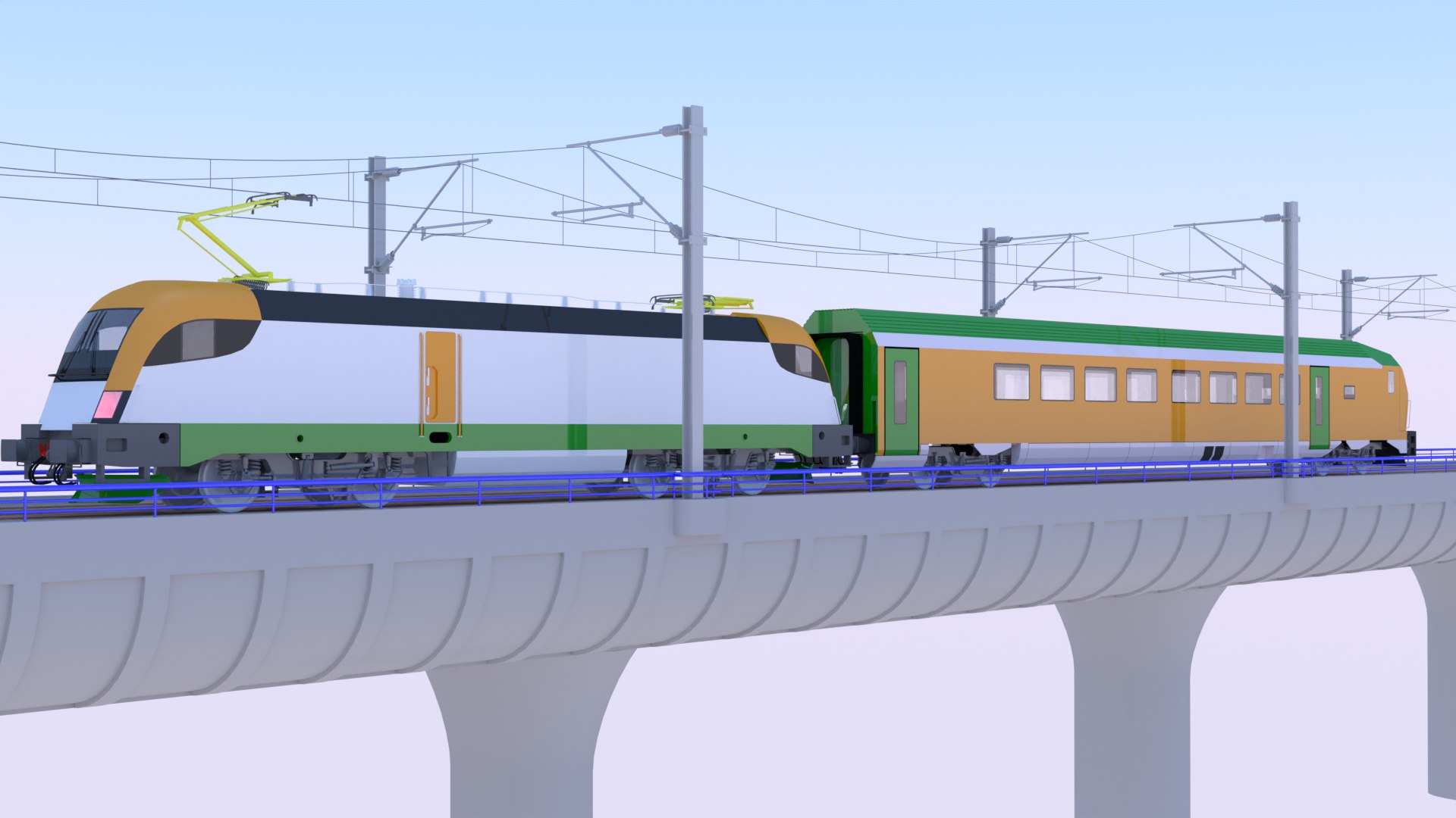 3D Railway Station And Bridge V - TurboSquid 2185161