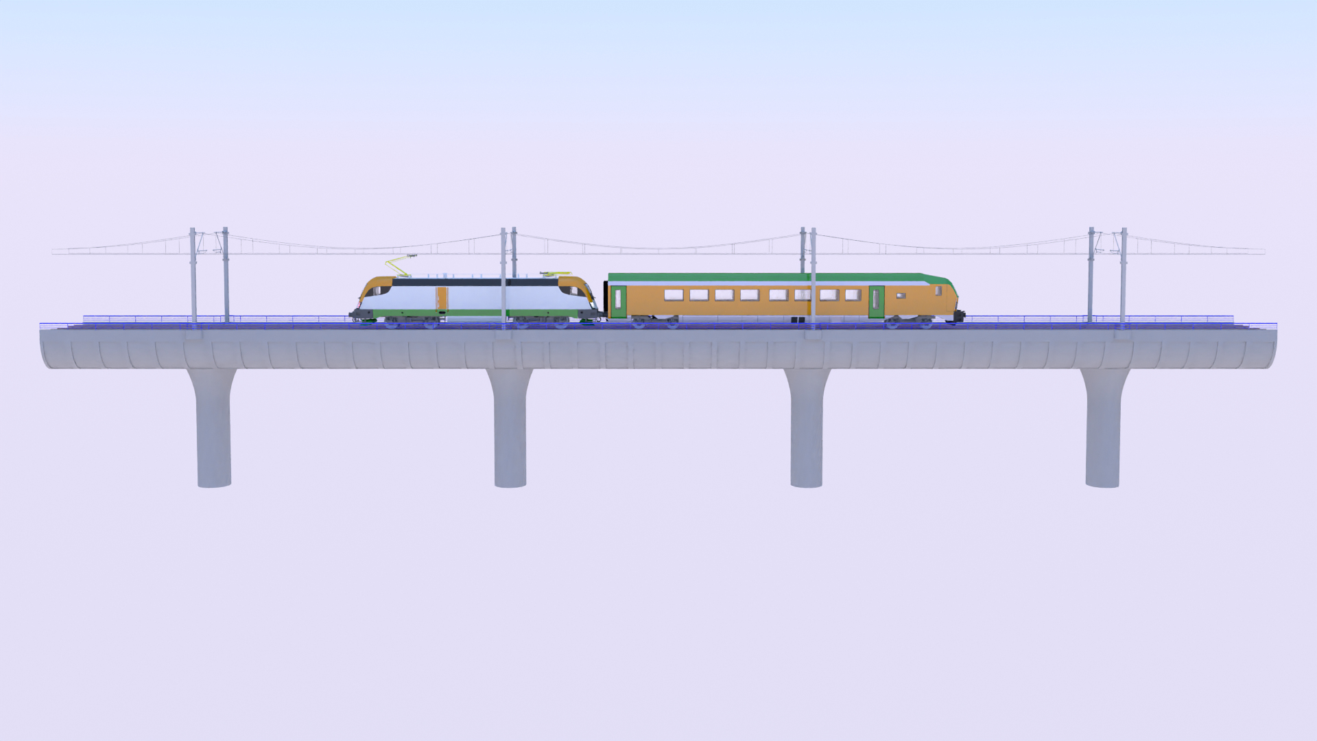 3D Railway Station And Bridge V - TurboSquid 2185161