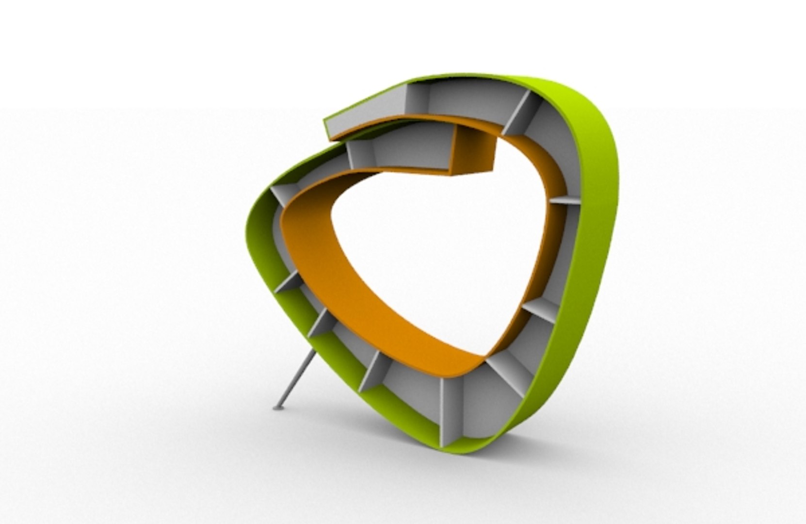 3d Realistic Book Rack Study