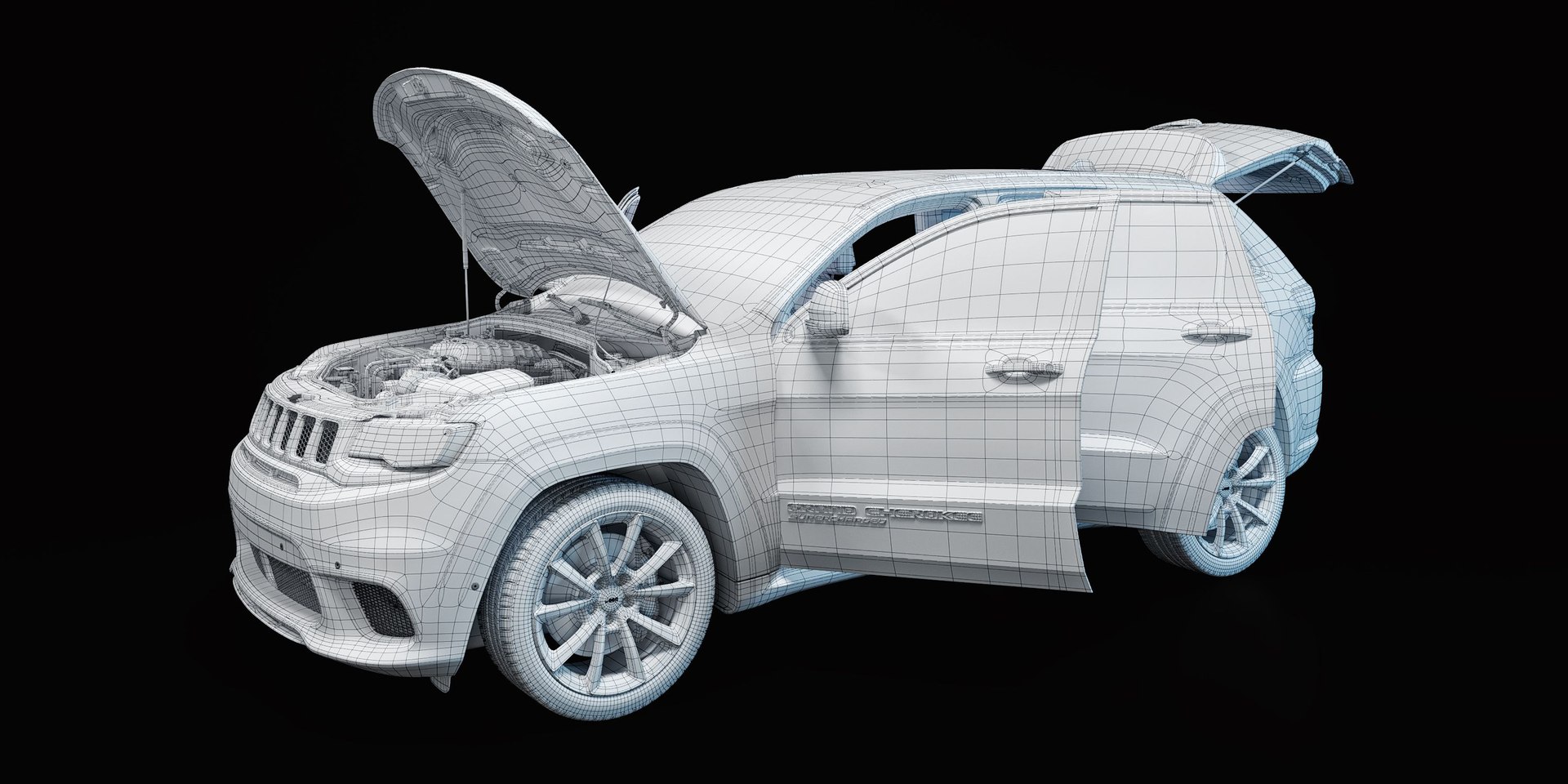 Jeep Cherokee Trackhawk 3D Model - TurboSquid 1683452