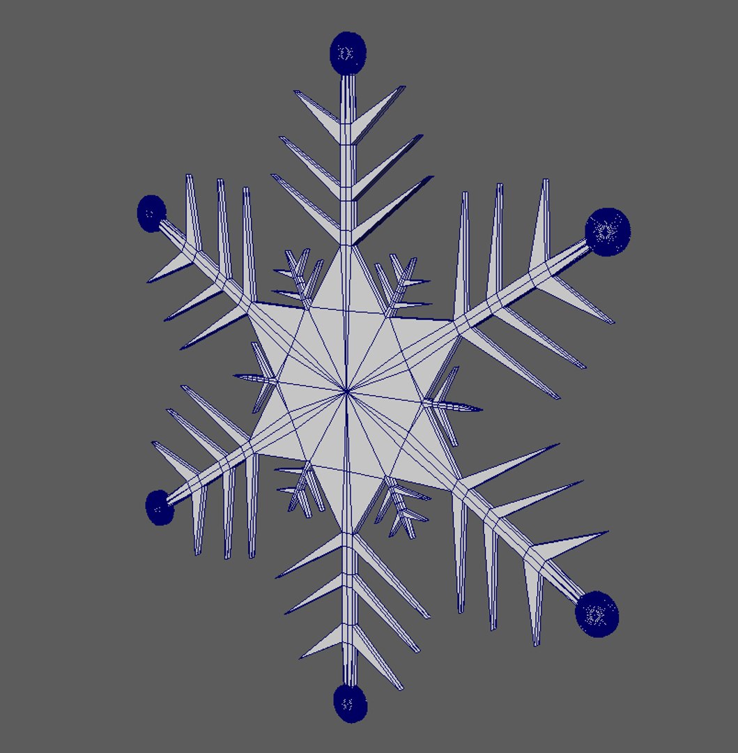 3D snowflake snow - TurboSquid 1456705
