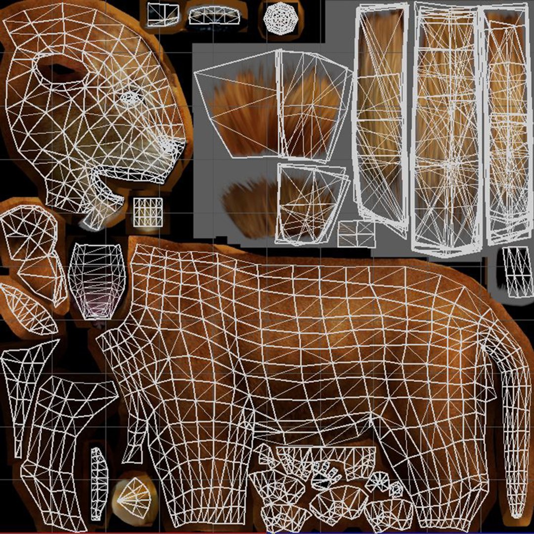 Lowpoly Male Lion Rigged And Animated For VR AR Games 3D Model ...