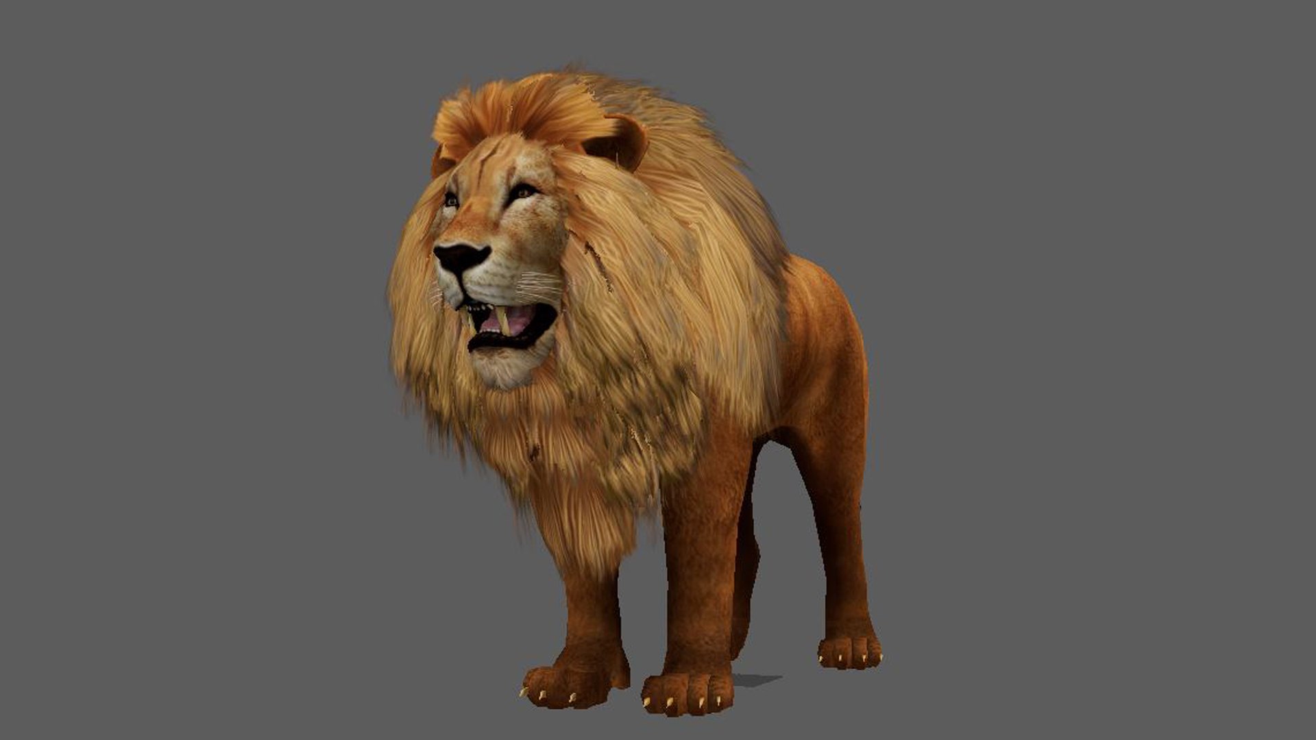 Lowpoly Male Lion Rigged And Animated For VR AR Games 3D Model ...