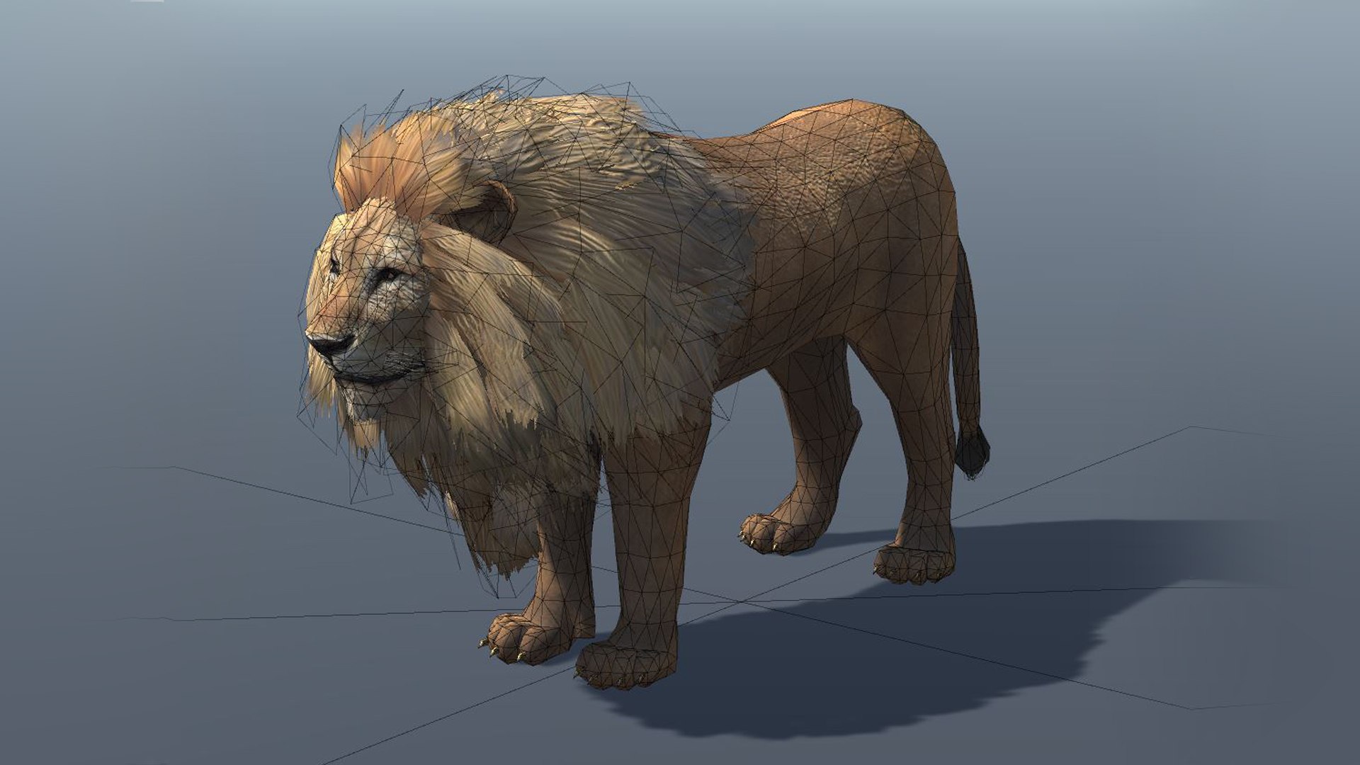 Lowpoly Male Lion Rigged And Animated For VR AR Games 3D Model ...