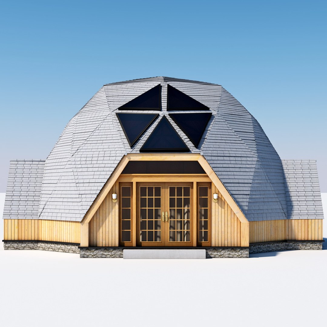 geodesic dome house c4d