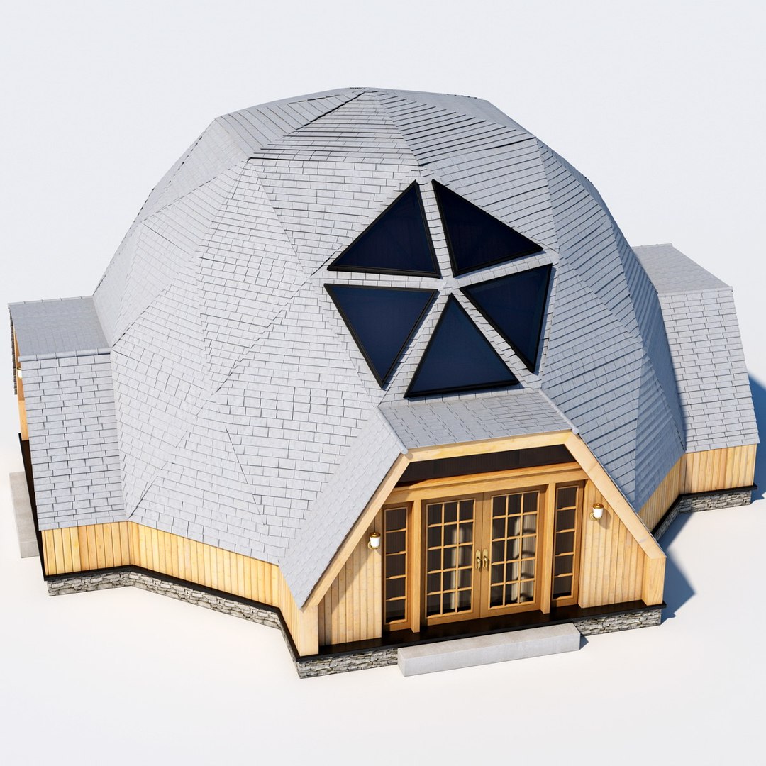 geodesic dome house c4d